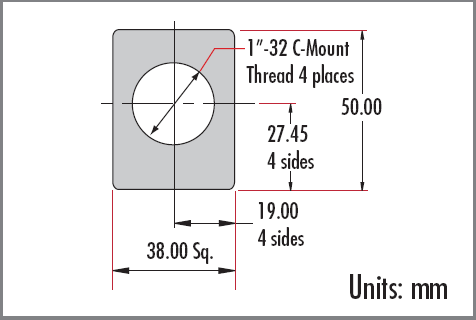 C-Mount Female Aperture Cap | Edmund Optics