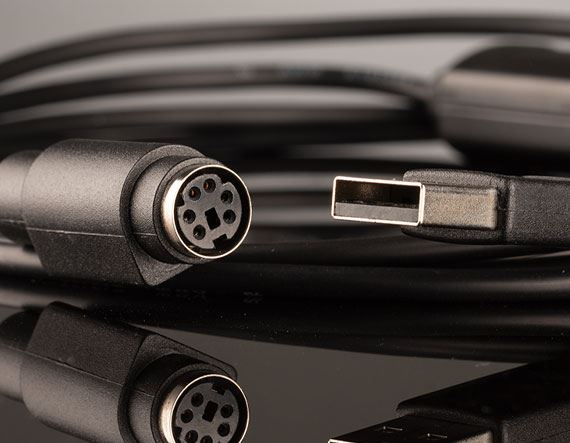 USB to Serial Converter Cable with 6-pin Mini-Din Female Plug